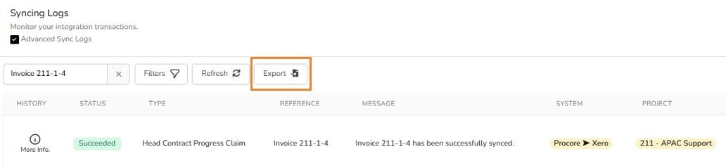 Smoothx Dashboard - Syncing Logs